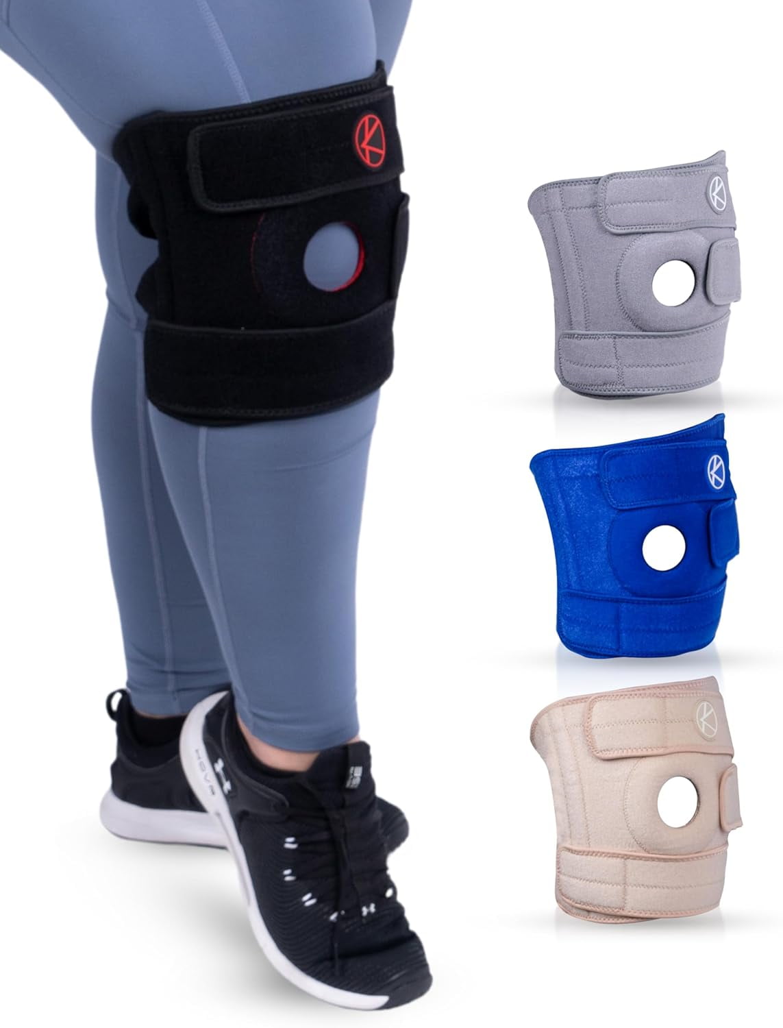 PUMIER Plus Size Knee Brace for Women & Men Plus Size - Adjustable Knee ...
