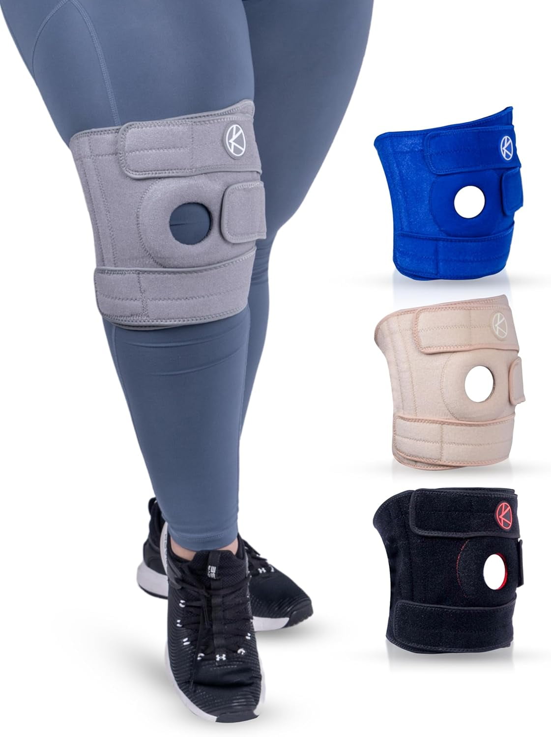 PUMIER Plus Size Knee Brace for Women & Men Plus Size - Adjustable Knee ...