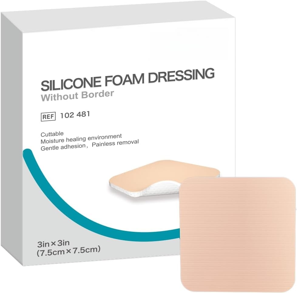 PUMIER Silicone Foam Dressing Without Border - 6"x 6" Highly Absorbent ...