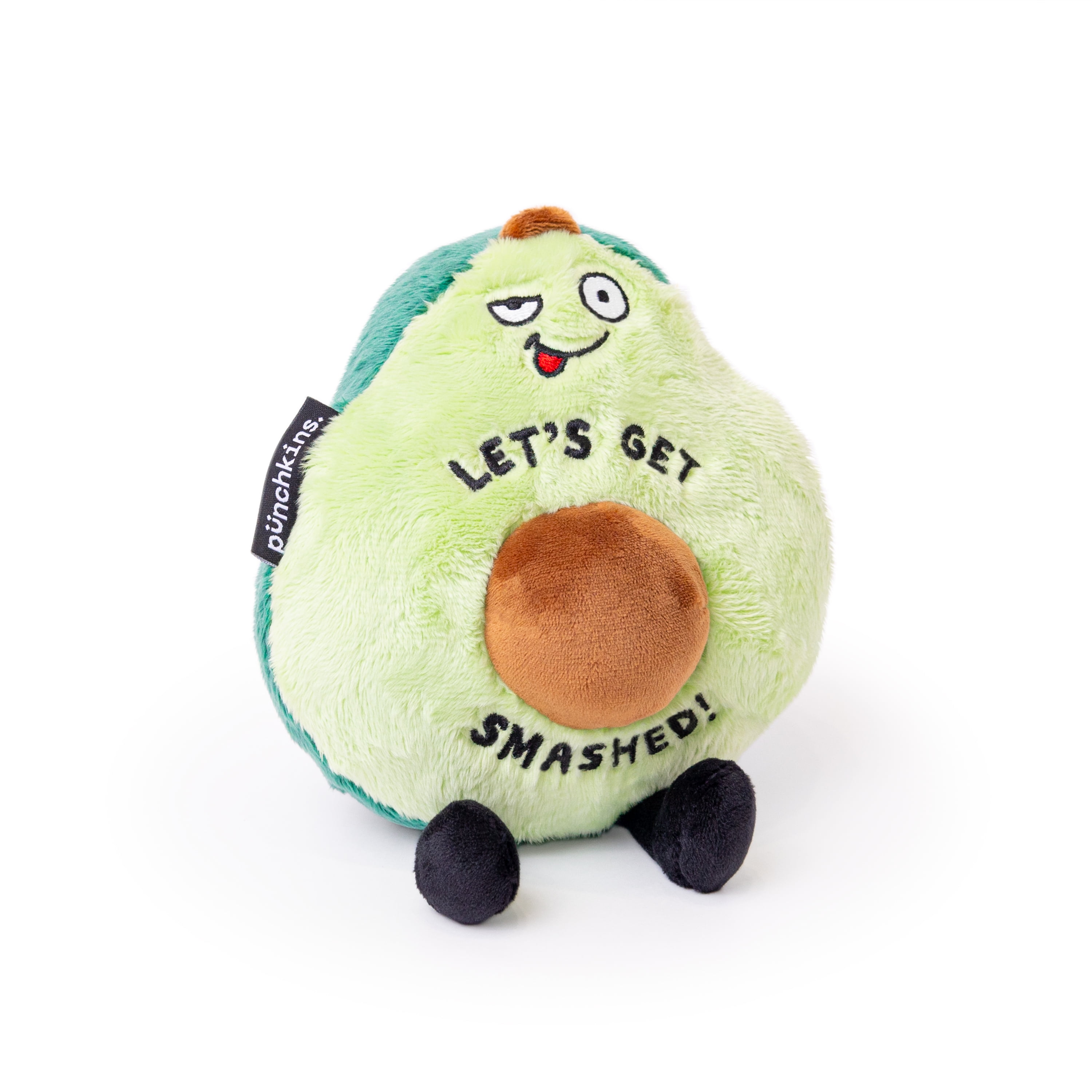 PUNCHKINS - "Let's Get Smashed!" Avocado Plushie - Funny Pun White ...