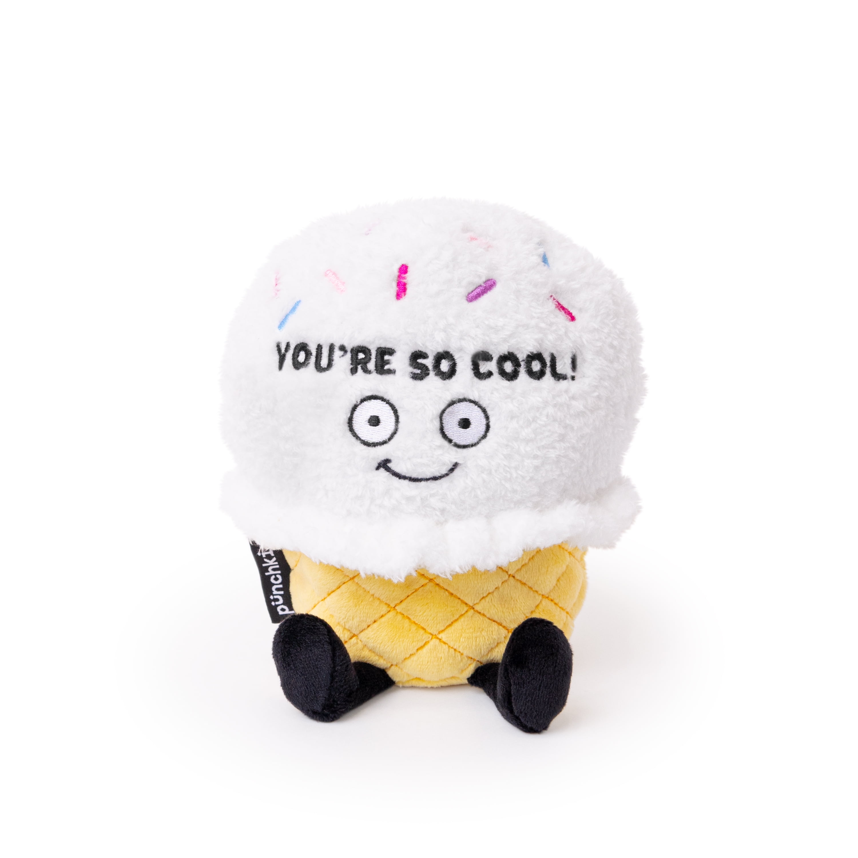 PUNCHKINS - "You're So Cool!" Ice Cream Cone Plushie - Funny Pun White ...