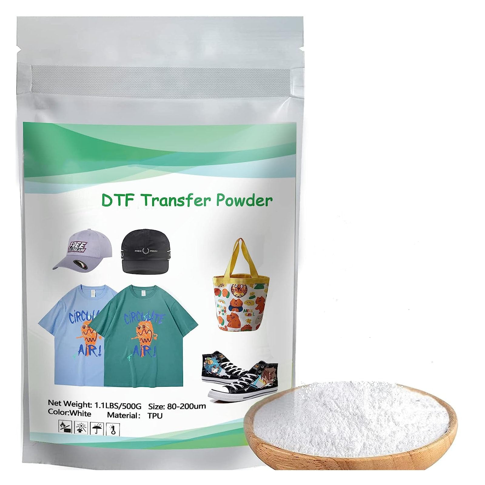 PUNEHOD DTF Transfer Powder White Digital Transfer Hot Melt Adhesive ...