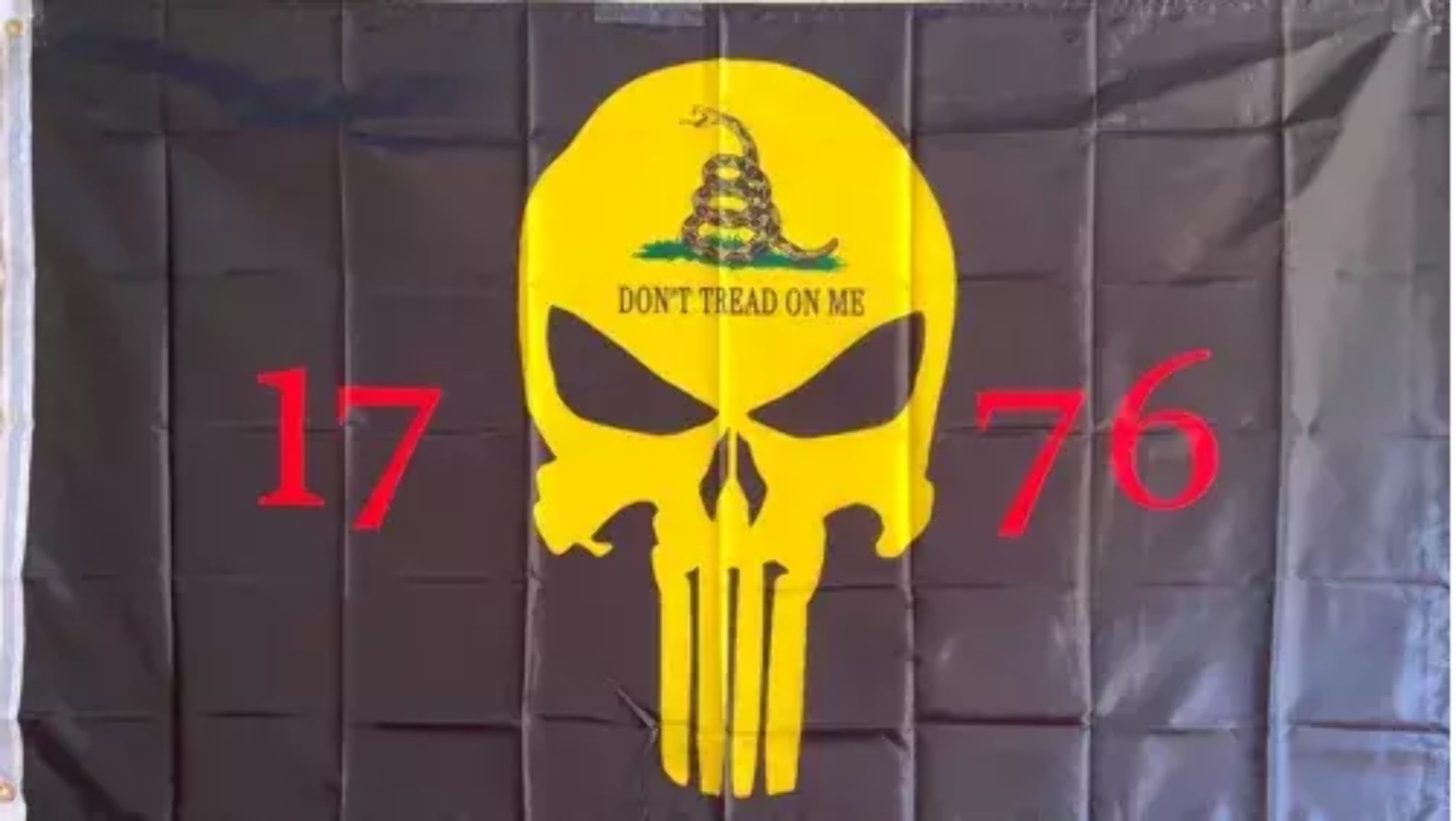PUNISHER YELLOW FACE 3x5' FLAG' 1776-BRASS GROMMETS INDOOR/OUTDOOR 68D ...