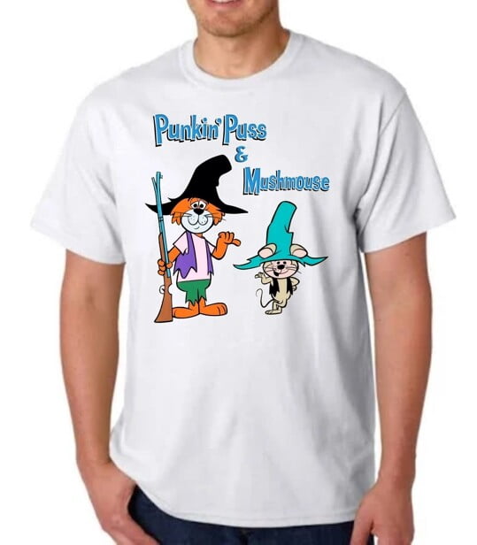 PUNKIN' PUSS & MUSHMOUSE T-SHIRT HANNA BARBERA CARTOON CEREAL FANS CAT ...