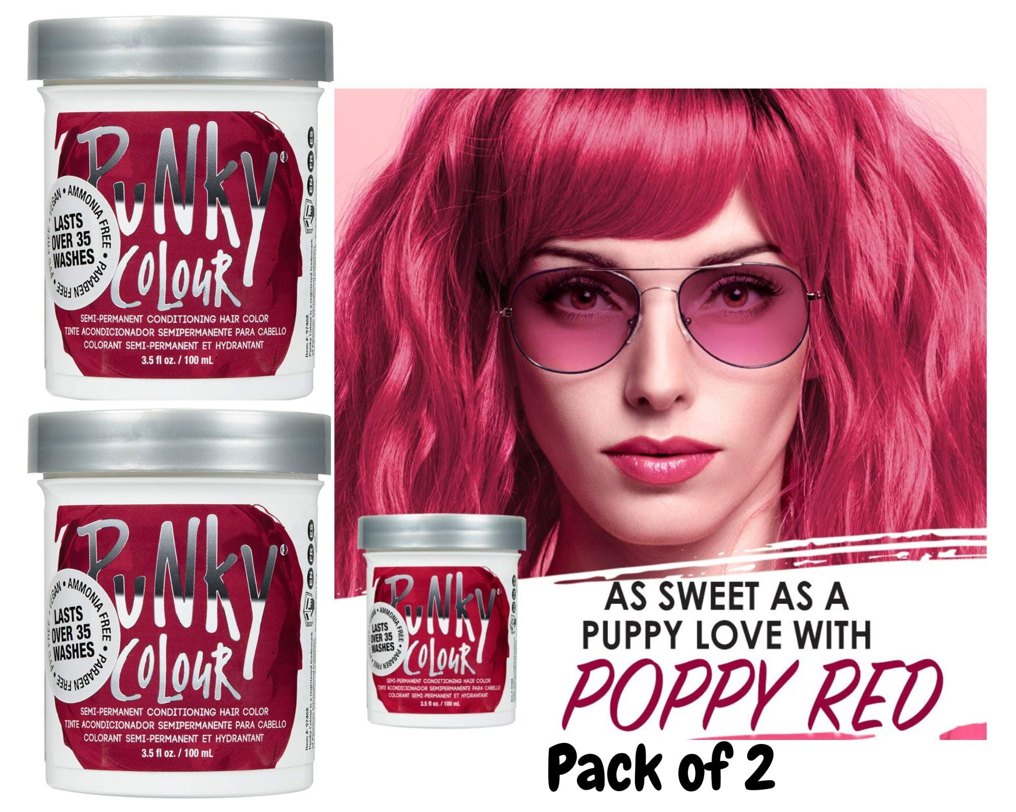 Jerome Russell PUNKY COLOUR Semi Permanent Conditioning Color 3.5 oz ...