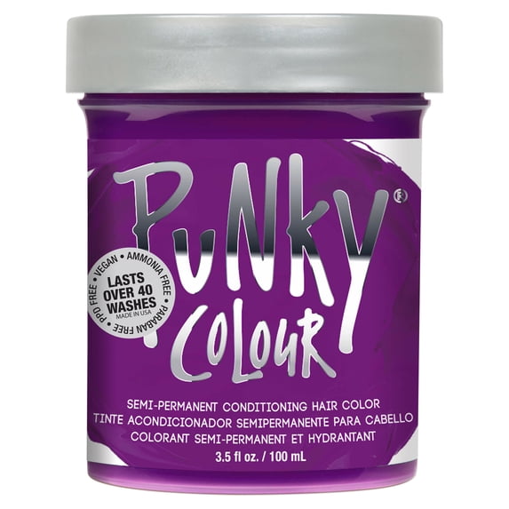 Punky Colour, Semi-Permanent Hair Color Conditioning, 3.5oz, Purple ...