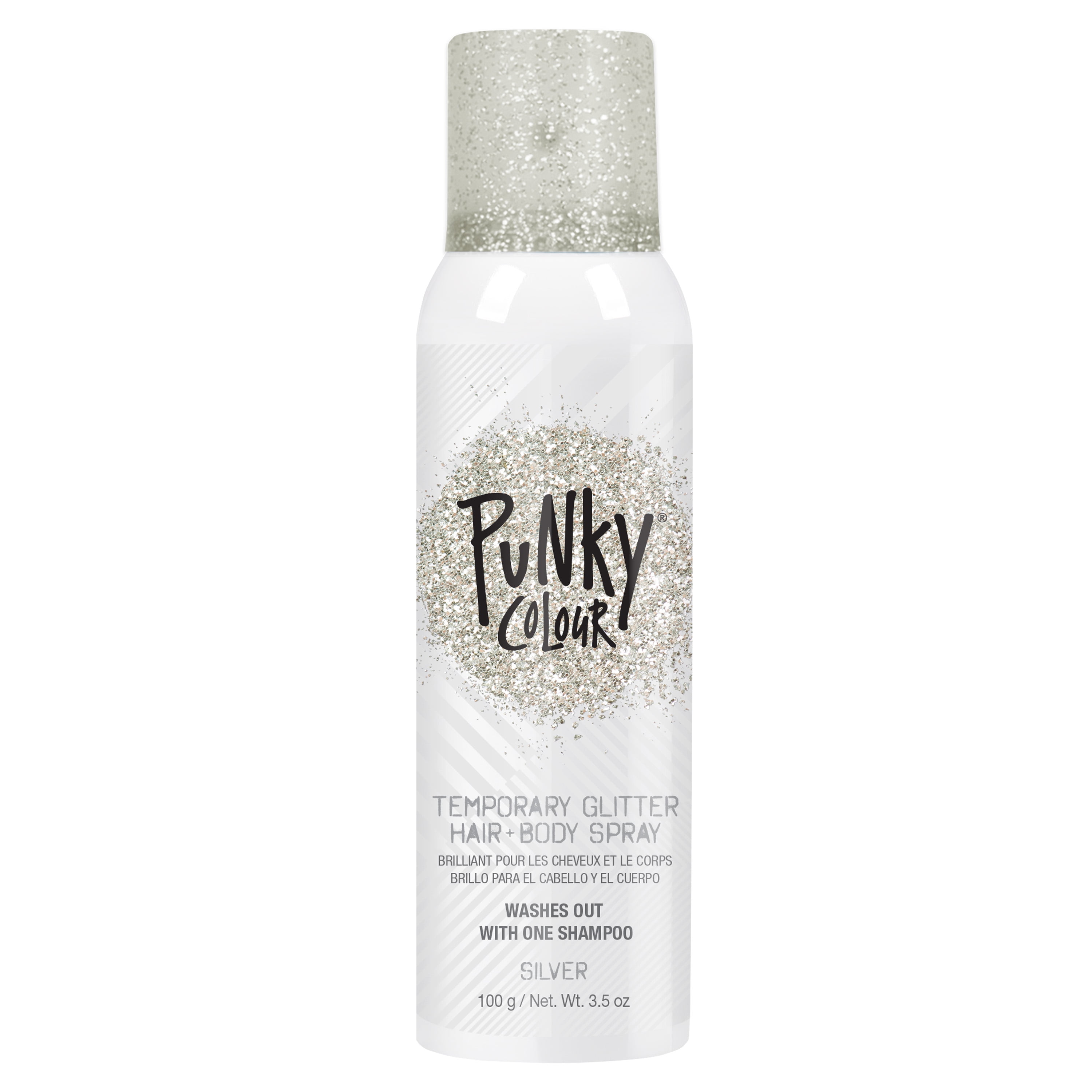 Punky Temporary Fun Coloring Dye Hair Color Spray, Silver 3.5oz ...