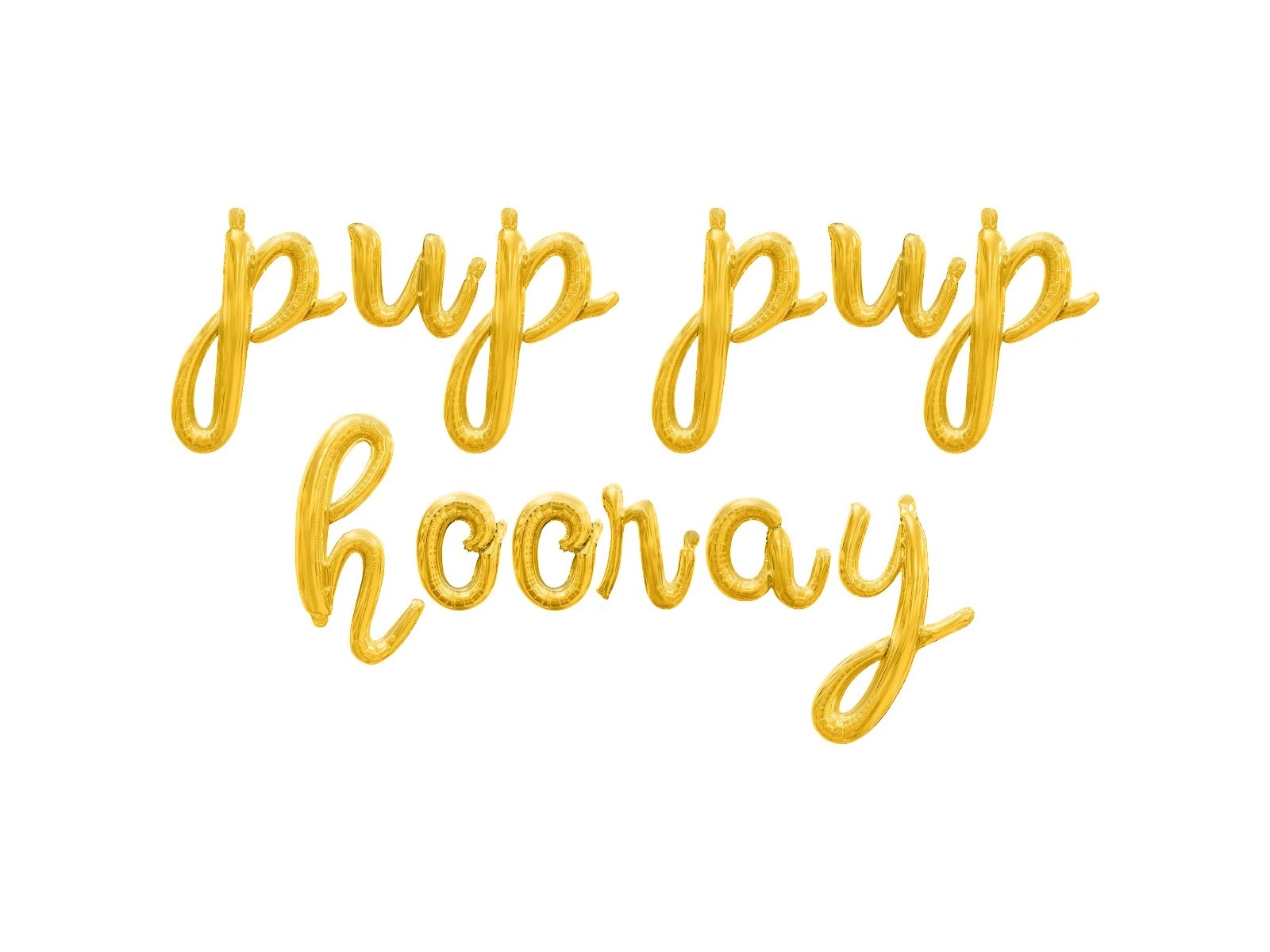 PUP PUP HOORAY Cursive Letter Balloon Banner - Dog Birthday Party ...