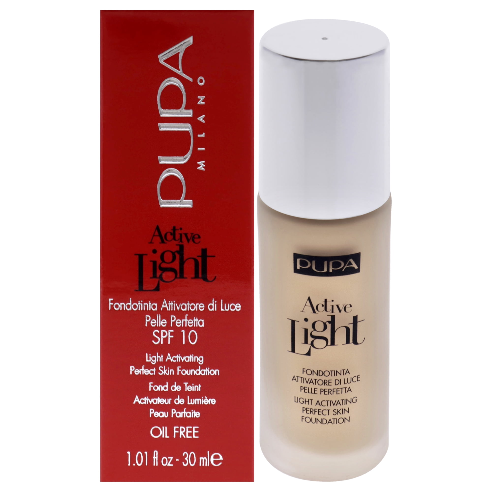 PUPA Milano Active Light Perfect Skin Foundation SPF 10, 002 Ivory ...