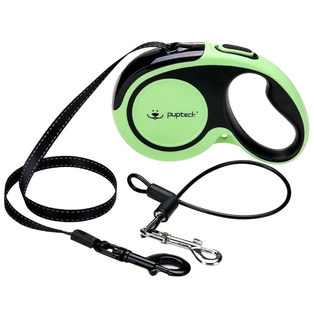 PUPTECK Chew Proof Retractable Dog Leash for up to 110lbs Small Medium ...