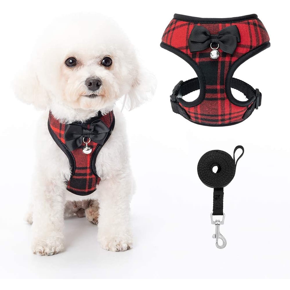 PUPTECK Small Dog Harness and Leash Set, Soft A-line Chest Strap with ...