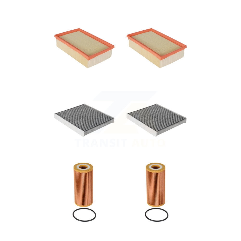 PUR 2x Air + 2x Cabin + 2x Engine Cartridge Oil Filter (6 Total) Kit ...