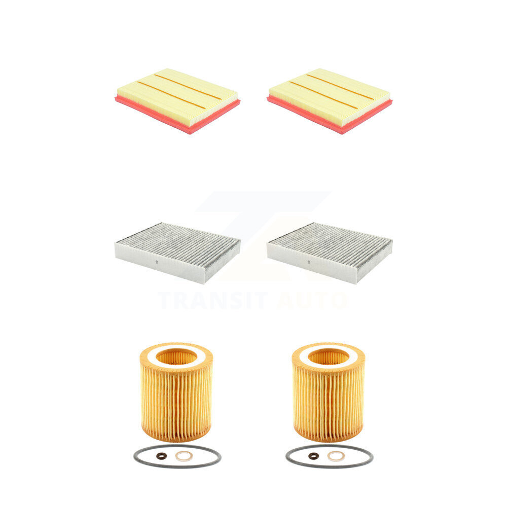 PUR 2x Air + 2x Cabin + 2x Engine Cartridge Oil Filter (6 Total) Kit ...