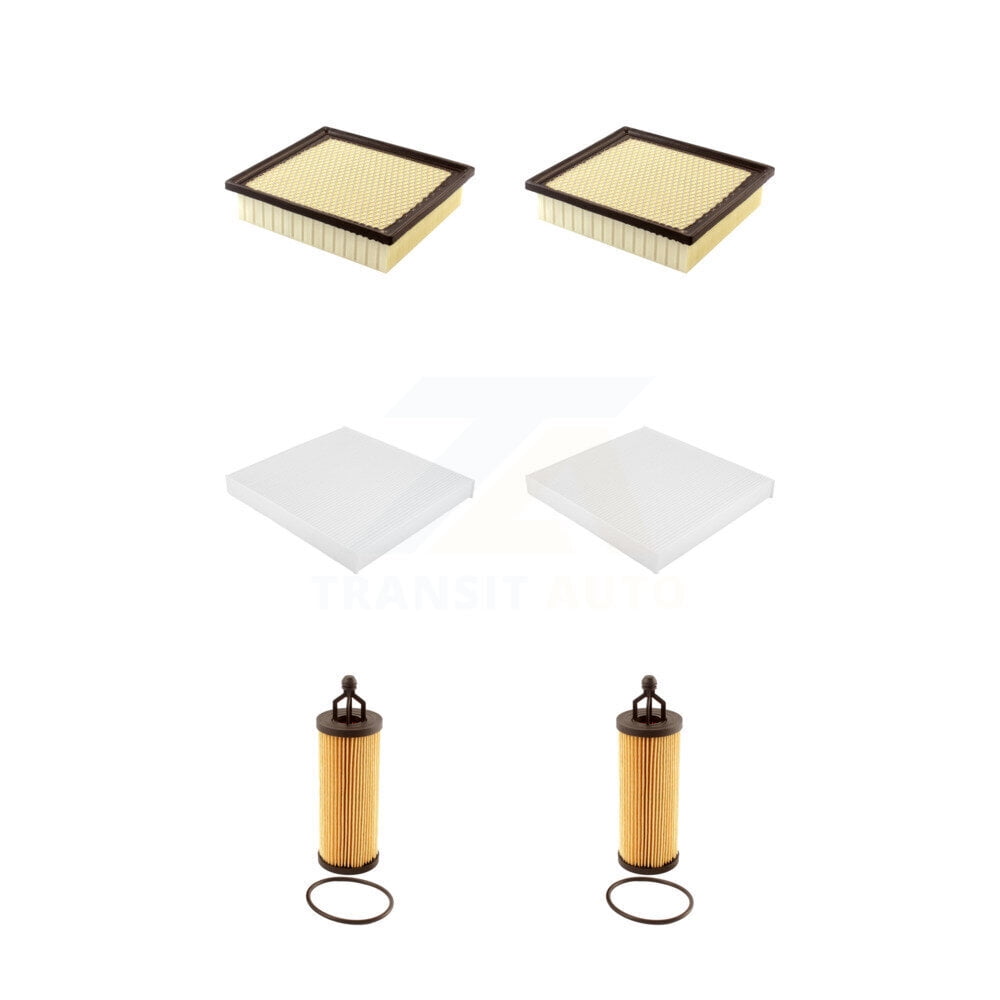 PUR 2x Air + 2x Cabin + 2x Engine Cartridge Oil Filter (6 Total) Kit ...