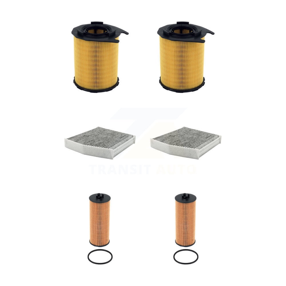 PUR 2x Air + 2x Cabin + 2x Engine Cartridge Oil Filter (6 Total) Kit ...