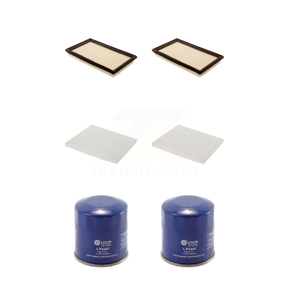 PUR 2x Air + 2x Cabin + 2x Engine Oil Filter (6 Total) Kit for Car ...