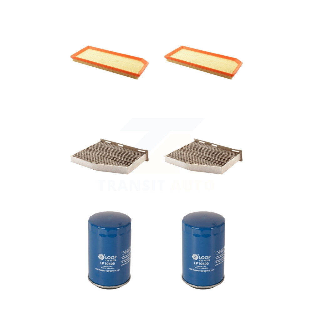 PUR 2x Air + 2x Cabin + 2x Engine Oil Filter (6 Total) Kit for Car ...