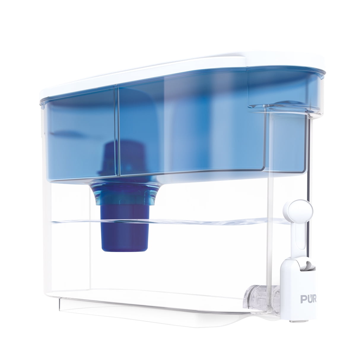 PUR Plus 30-Cup Water Filter Dispenser, Blue, 11.2 x 6 x 16.1 ...