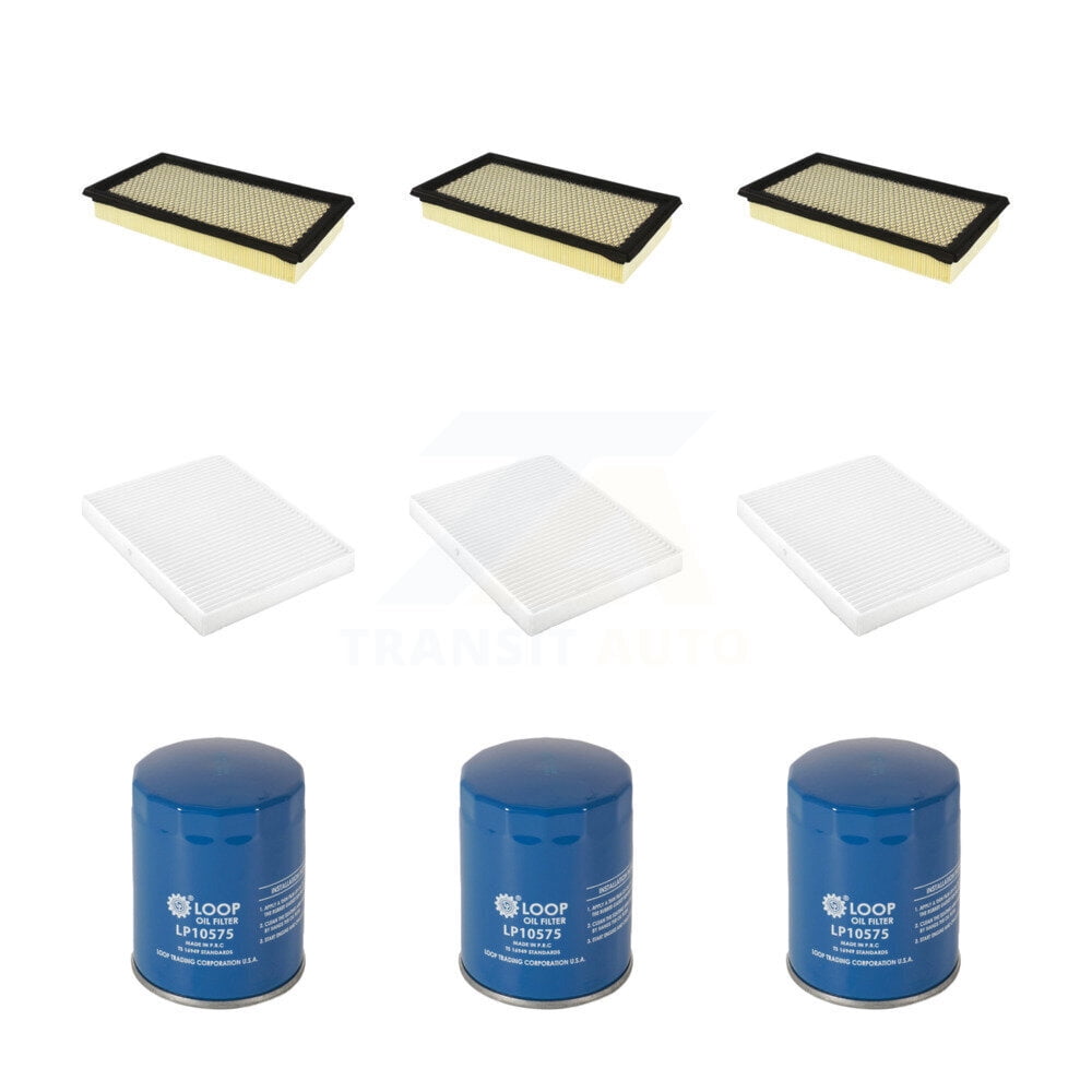 PUR 3x Air + 3x Cabin + 3x Engine Oil Filter (9 Total) Kit for Car Ford ...