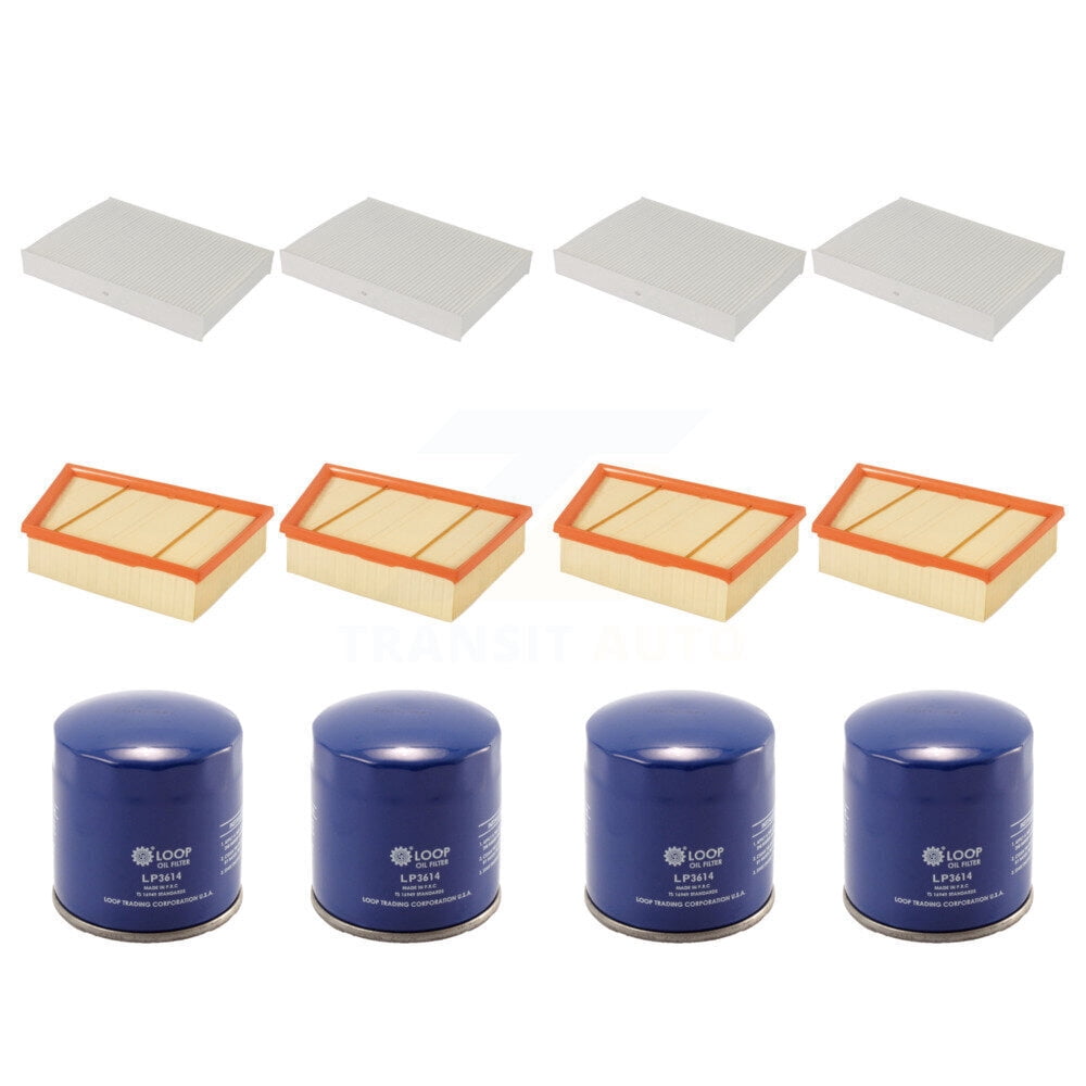 PUR 4x Air + 4x Cabin + 4x Engine Oil Filter (12 Total) Kit for Car ...