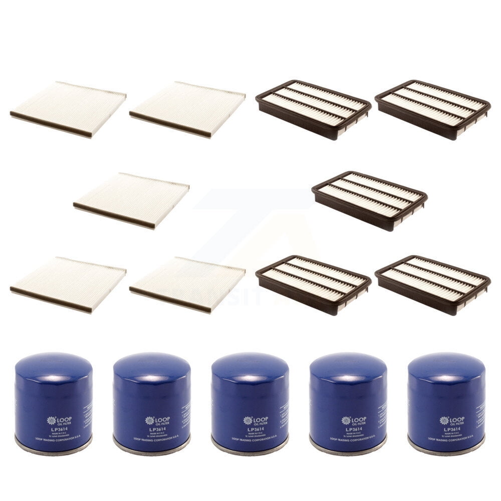 PUR 5x Air + 5x Cabin + 5x Engine Oil Filter (15 Total) Kit for Car ...