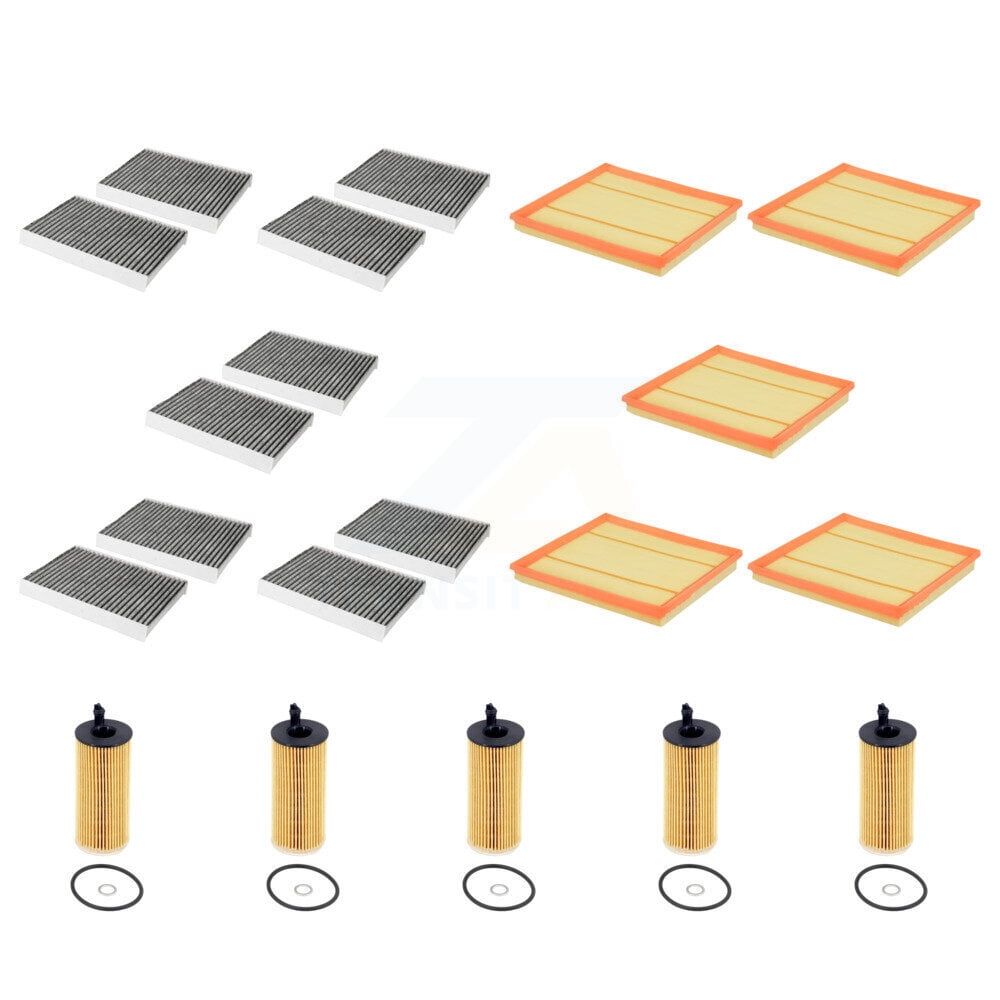 PUR 5x Air + 5x Cabin + 5x Engine Cartridge Oil Filter (15 Total) Kit ...