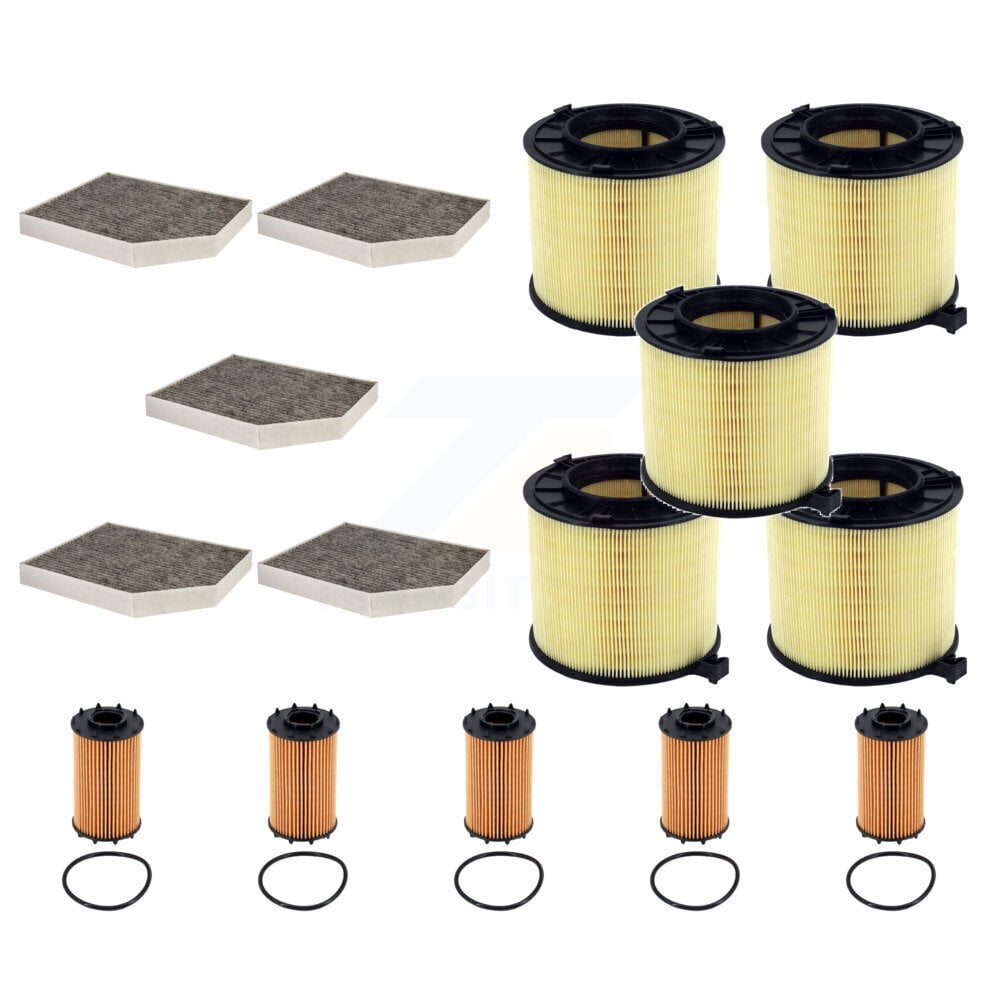 PUR 5x Air + 5x Cabin + 5x Engine Cartridge Oil Filter (15 Total) Kit ...