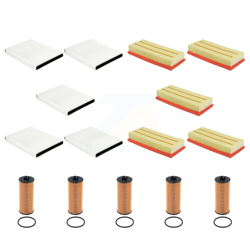 PUR 5x Air + 5x Cabin + 5x Engine Cartridge Oil Filter (15 Total) Kit ...