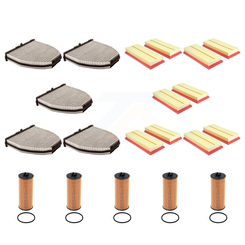 PUR 5x Air + 5x Cabin + 5x Engine Cartridge Oil Filter (15 Total) Kit ...