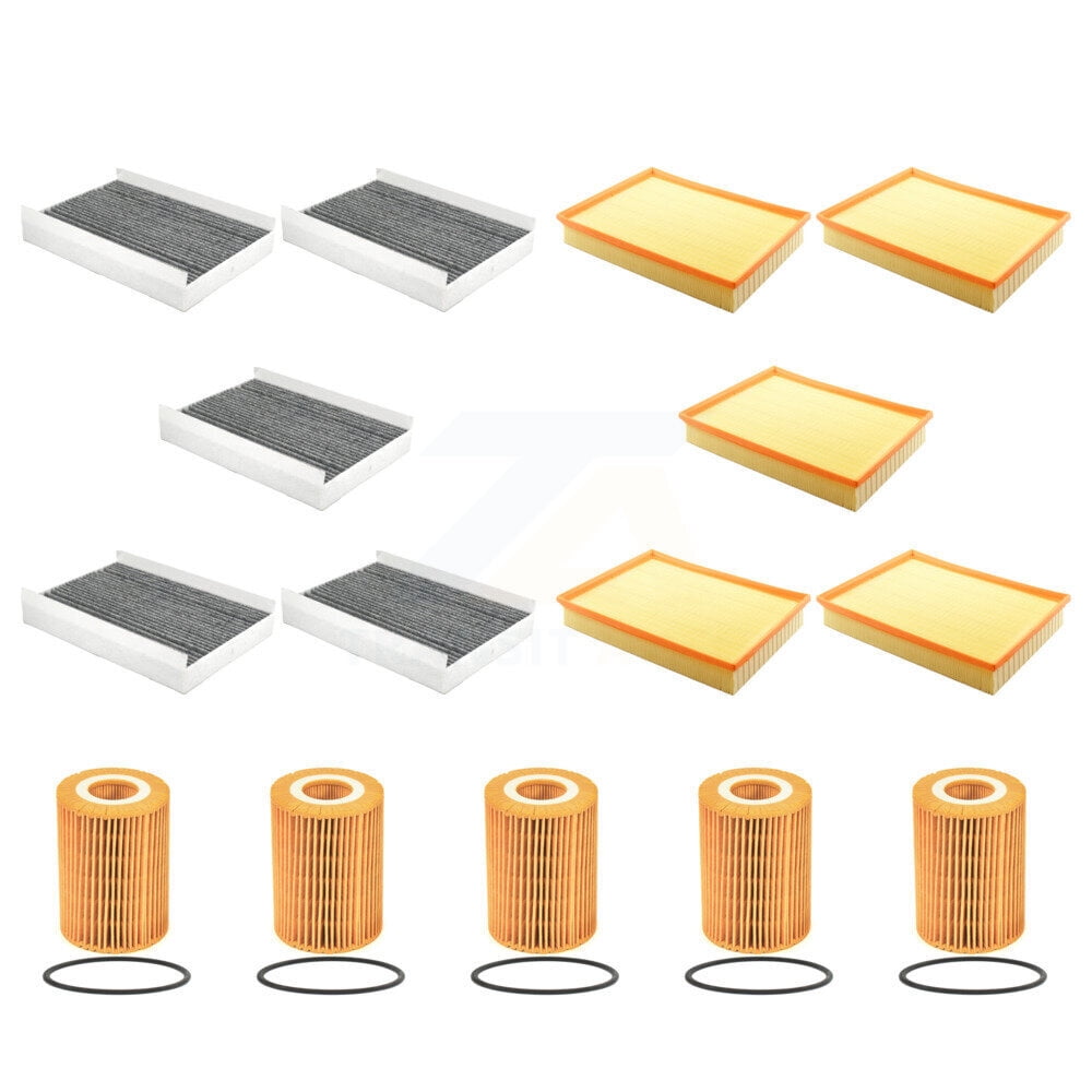 PUR 5x Air + 5x Cabin + 5x Engine Cartridge Oil Filter (15 Total) Kit ...