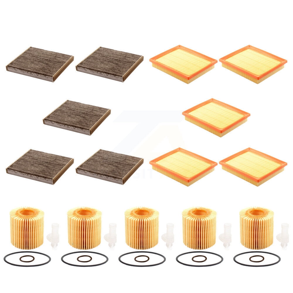 PUR 5x Air + 5x Cabin + 5x Engine Cartridge Oil Filter (15 Total) Kit ...