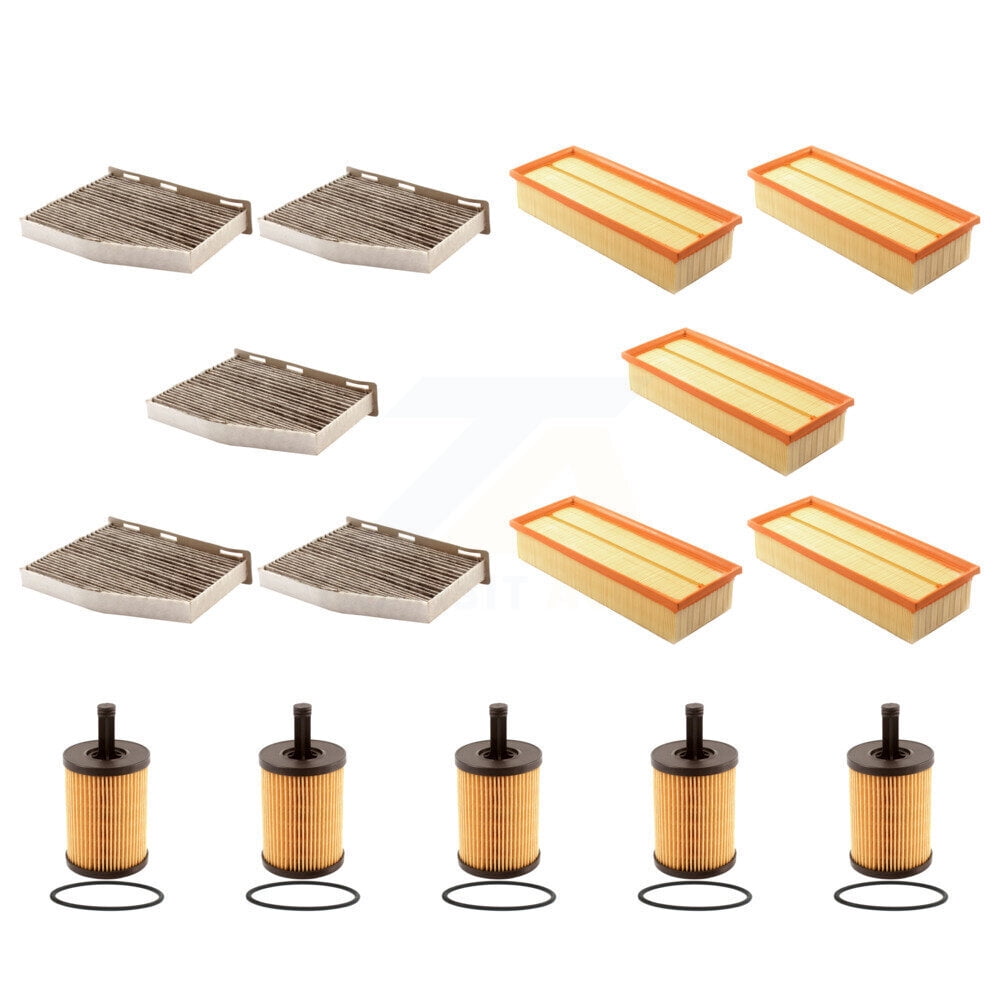 PUR 5x Air + 5x Cabin + 5x Engine Cartridge Oil Filter (15 Total) Kit ...