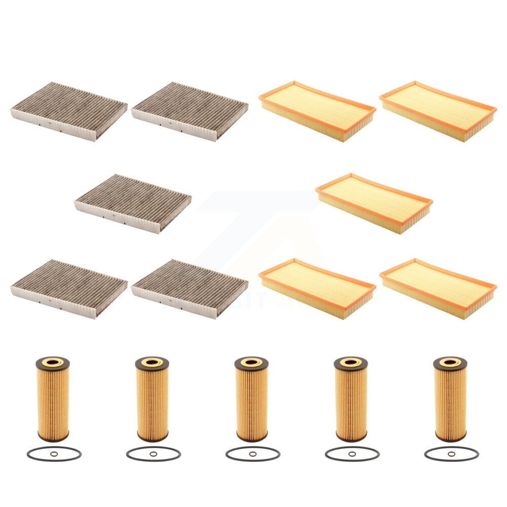 PUR 5x Air + 5x Cabin + 5x Engine Cartridge Oil Filter (15 Total) Kit ...