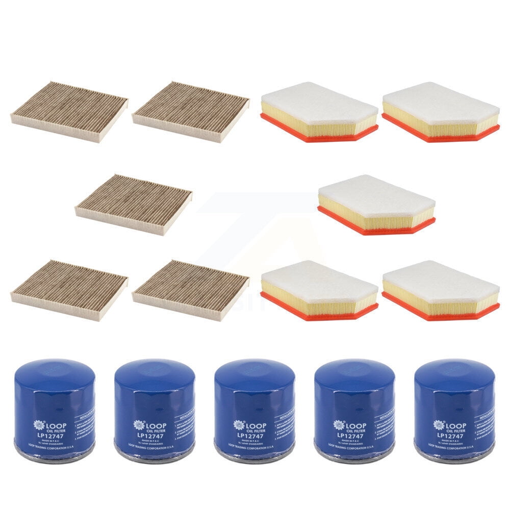 PUR 5x Air + 5x Cabin + 5x Engine Oil Filter (15 Total) Kit for Car ...