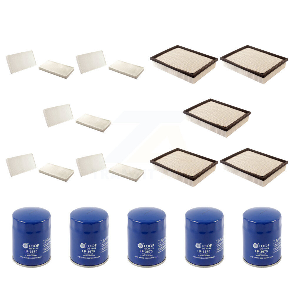 PUR 5x Air + 5x Cabin + 5x Engine Oil Filter (15 Total) Kit for Car ...
