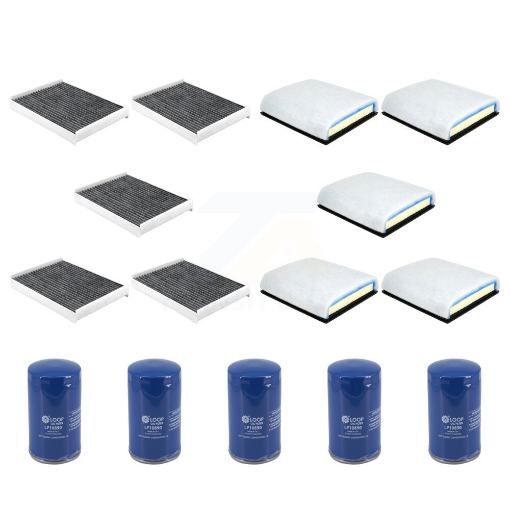 PUR 5x Air + 5x Cabin + 5x Engine Oil Filter (15 Total) Kit for Car ...