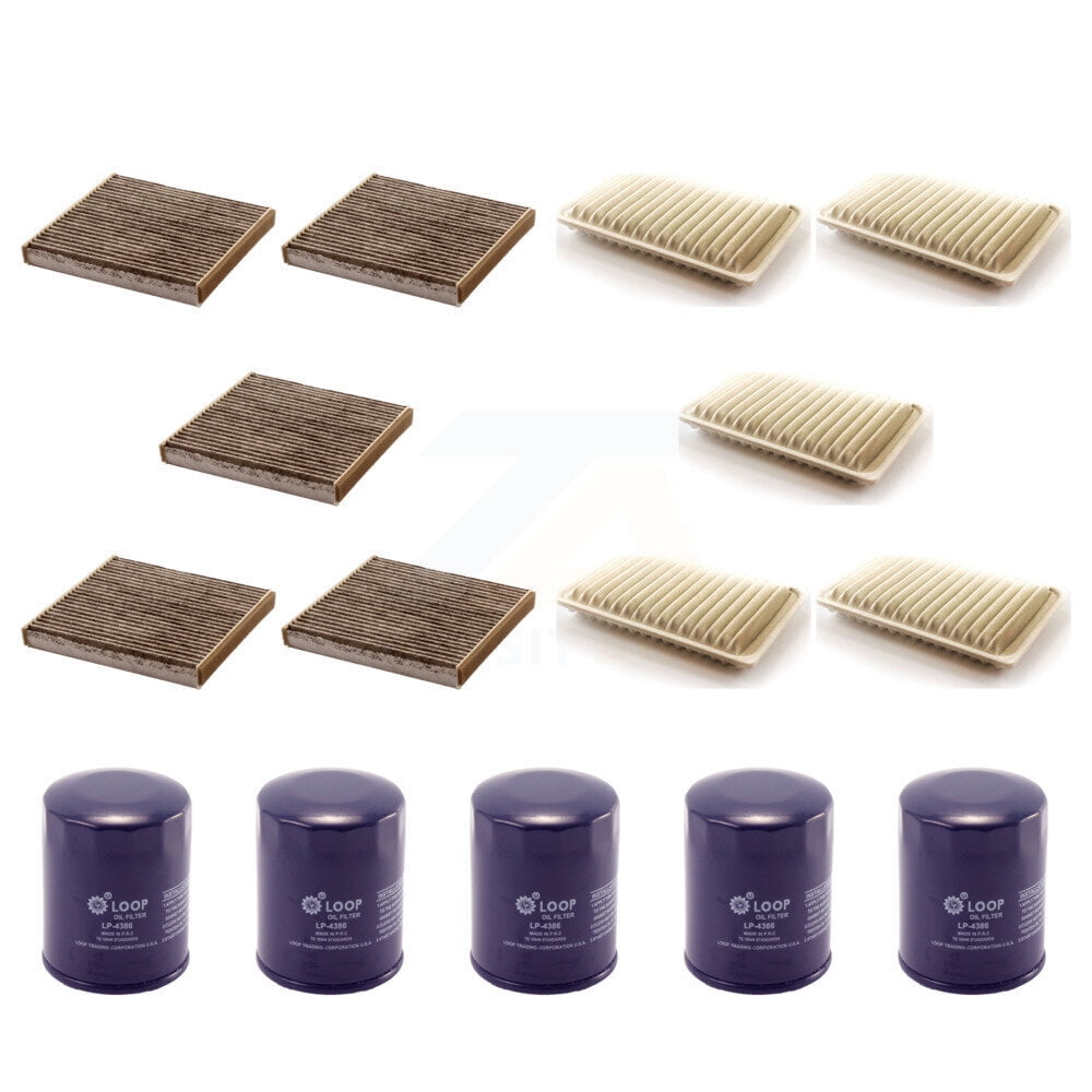 PUR 5x Air + 5x Cabin + 5x Engine Oil Filter (15 Total) Kit for Car ...