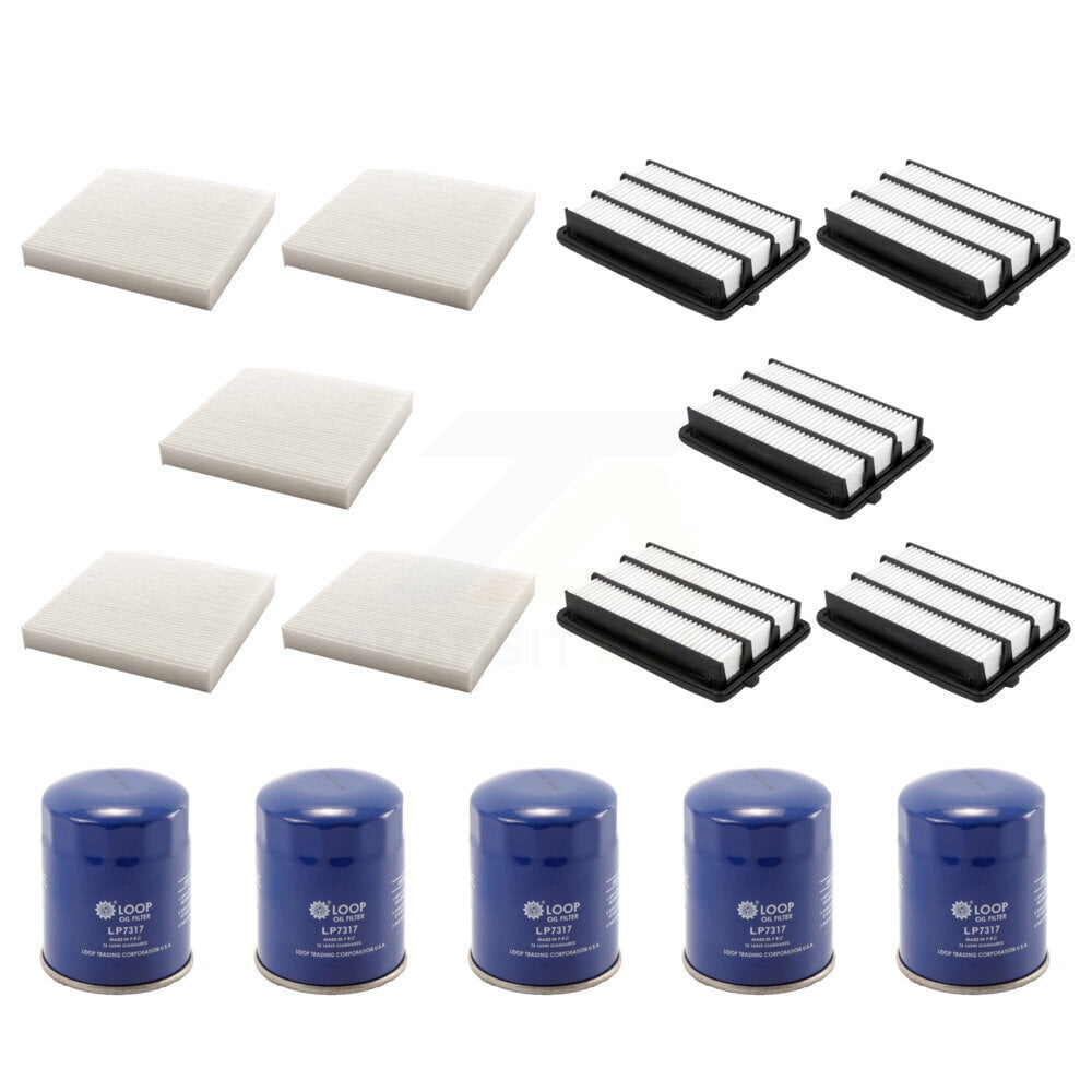 PUR 5x Air + 5x Cabin + 5x Engine Oil Filter (15 Total) Kit for Car ...