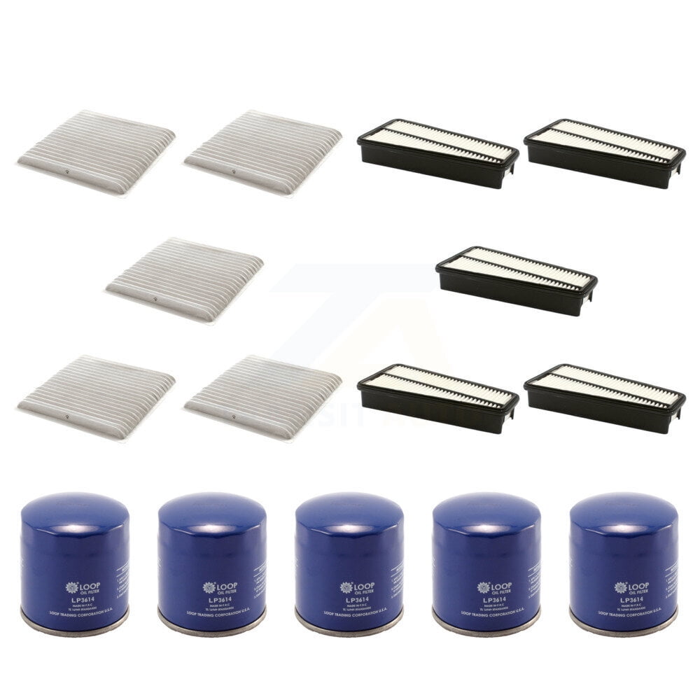 PUR 5x Air + 5x Cabin + 5x Engine Oil Filter (15 Total) Kit for Car ...