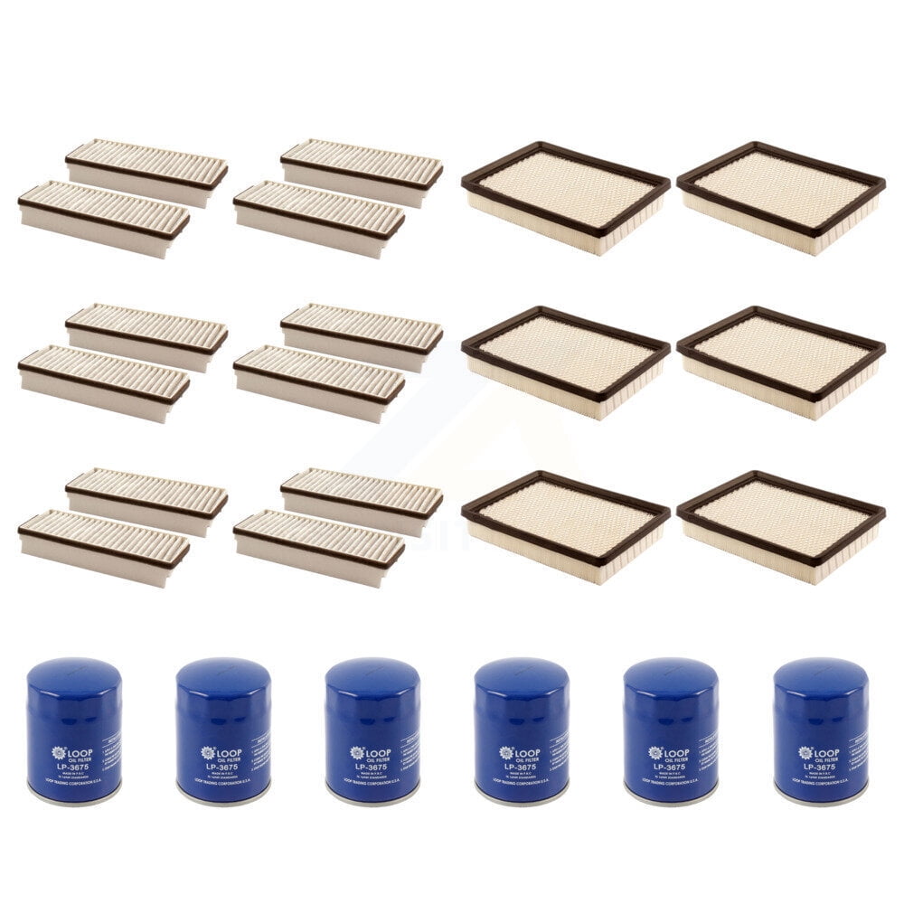 PUR 6X Air + 6X Cabin + 6X Engine Oil Filter (18 Total) Kit for Car ...
