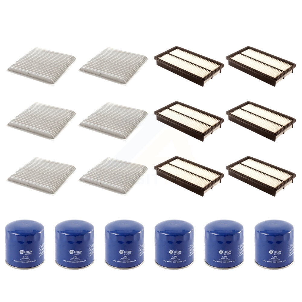 PUR 6x Air + 6x Cabin + 6x Engine Oil Filter (18 Total) Kit for Car ...