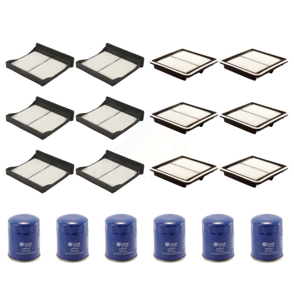 PUR 6x Air + 6x Cabin + 6x Engine Oil Filter (18 Total) Kit for Car ...