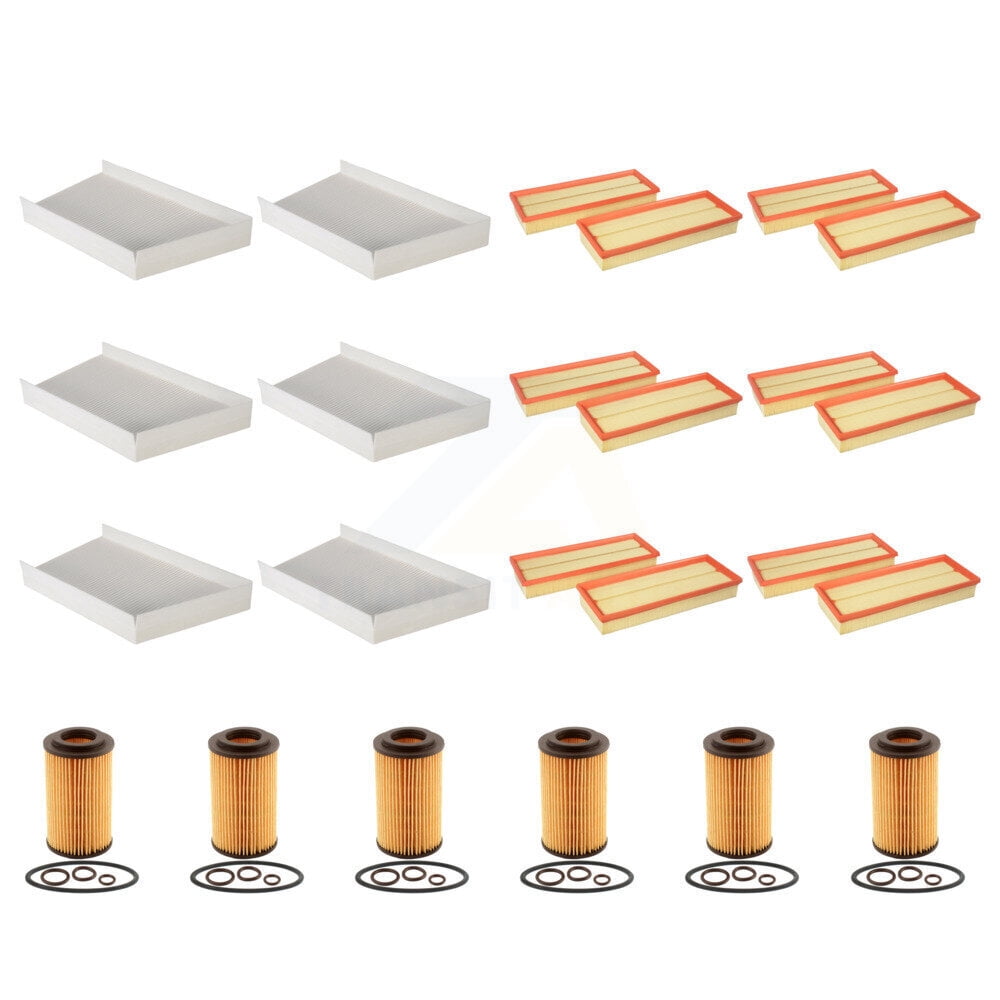 PUR 6x Air + 6x Cabin + 6x Engine Cartridge Oil Filter (18 Total) Kit ...