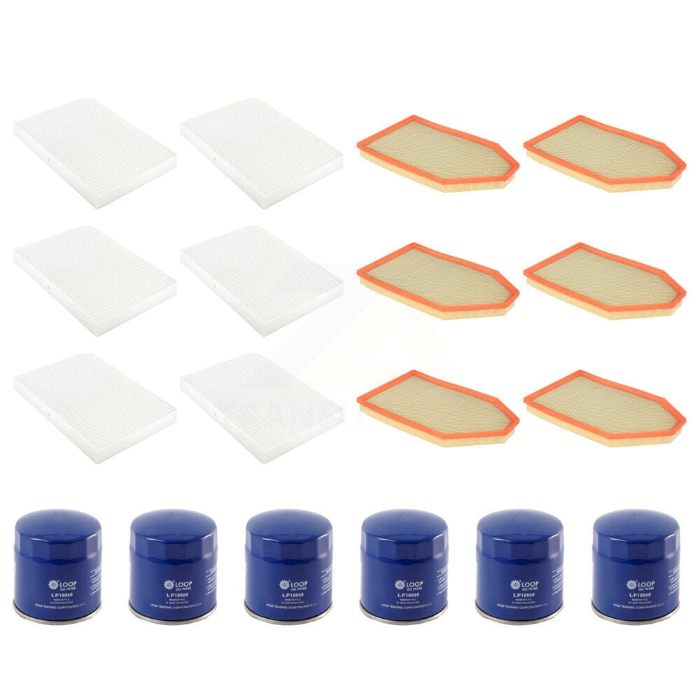 PUR 6x Air + 6x Cabin + 6x Engine Oil Filter (18 Total) Kit for Car ...