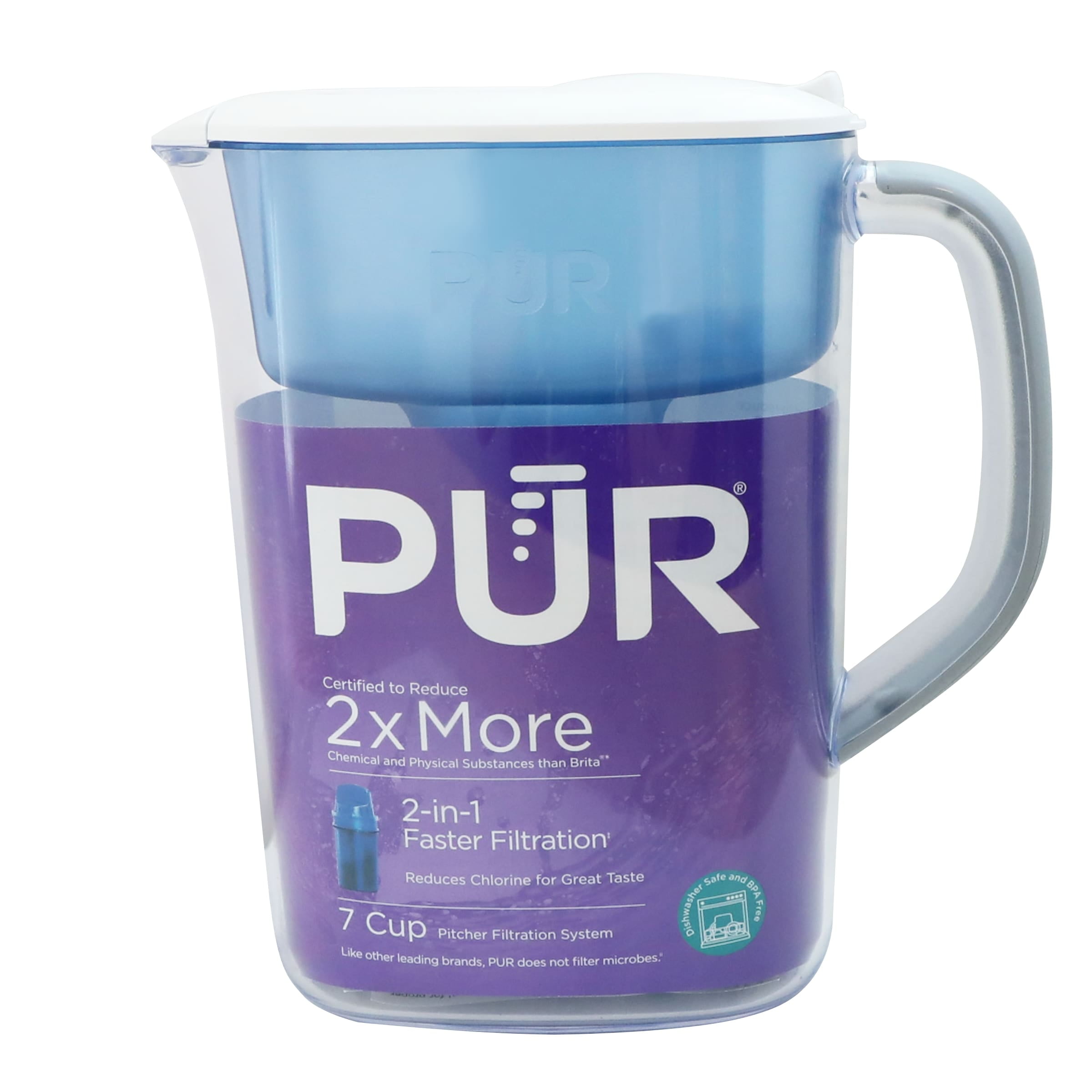 PUR 7-Cup Water Filter Pitcher, Small Purifier, Fast Filtration, BPA ...