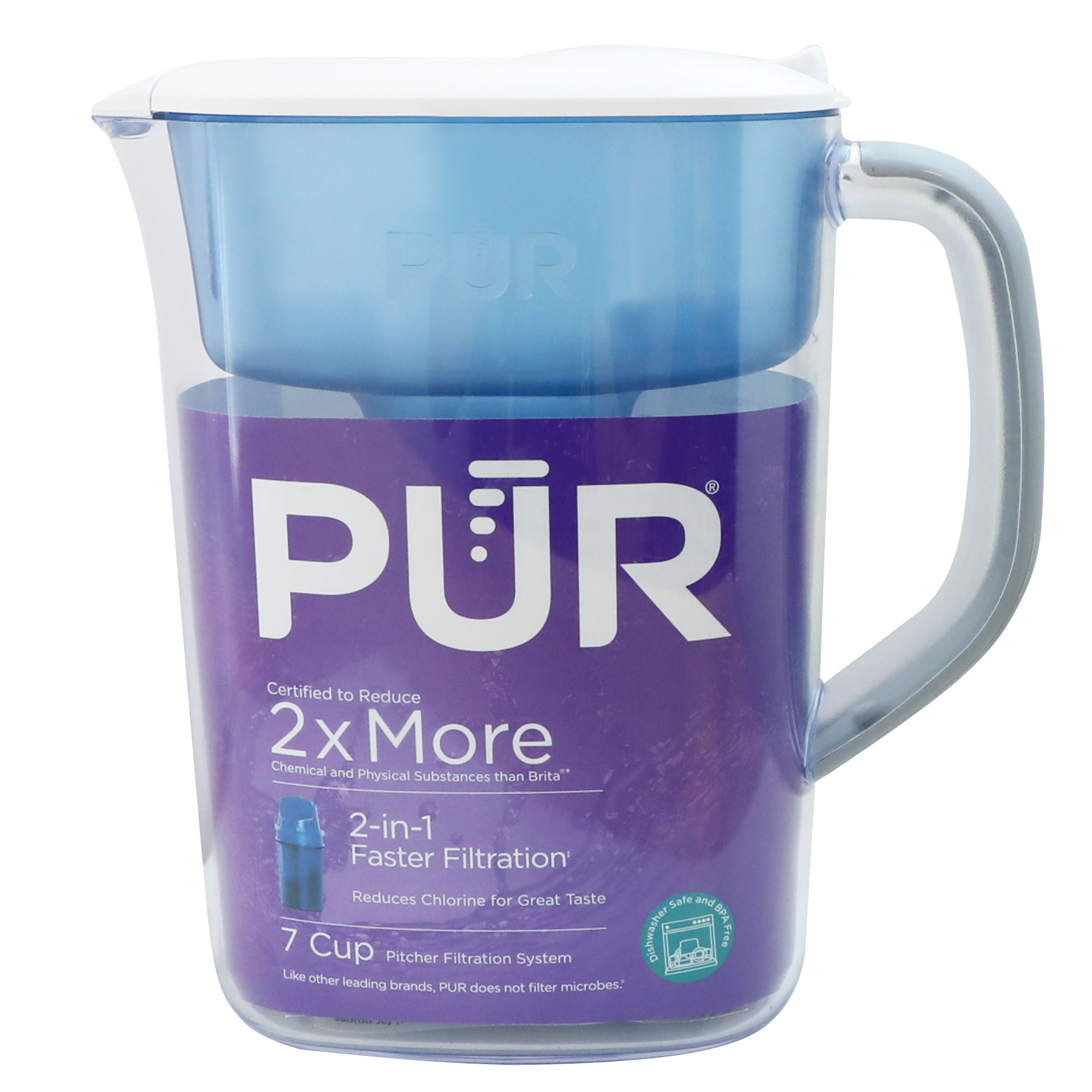 PUR 11-Cup Pitcher Filtration System, Blue/White, CR-1100C - Walmart.com