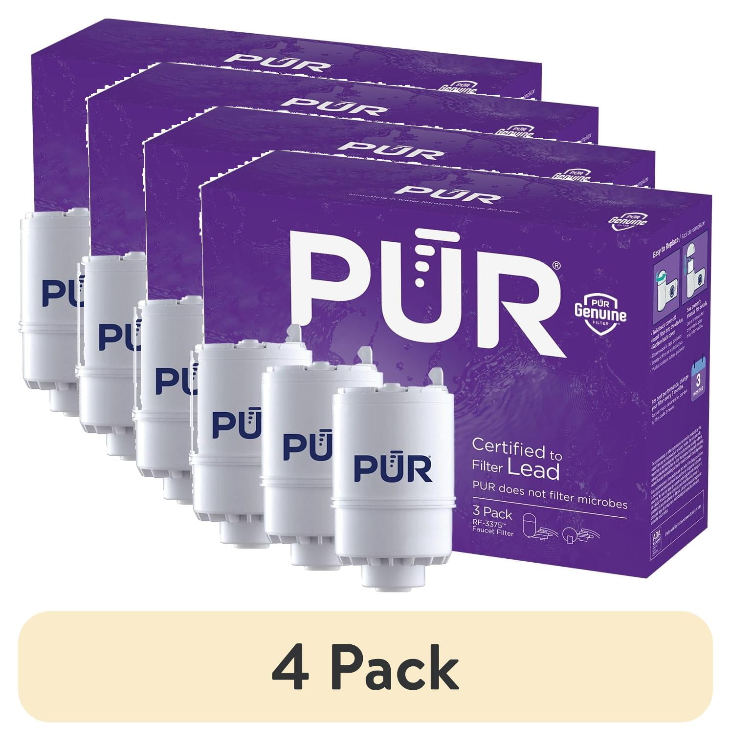 (4 pack) PUR Faucet Mount Water Replacement Filter 3-Pack, 9 Month ...