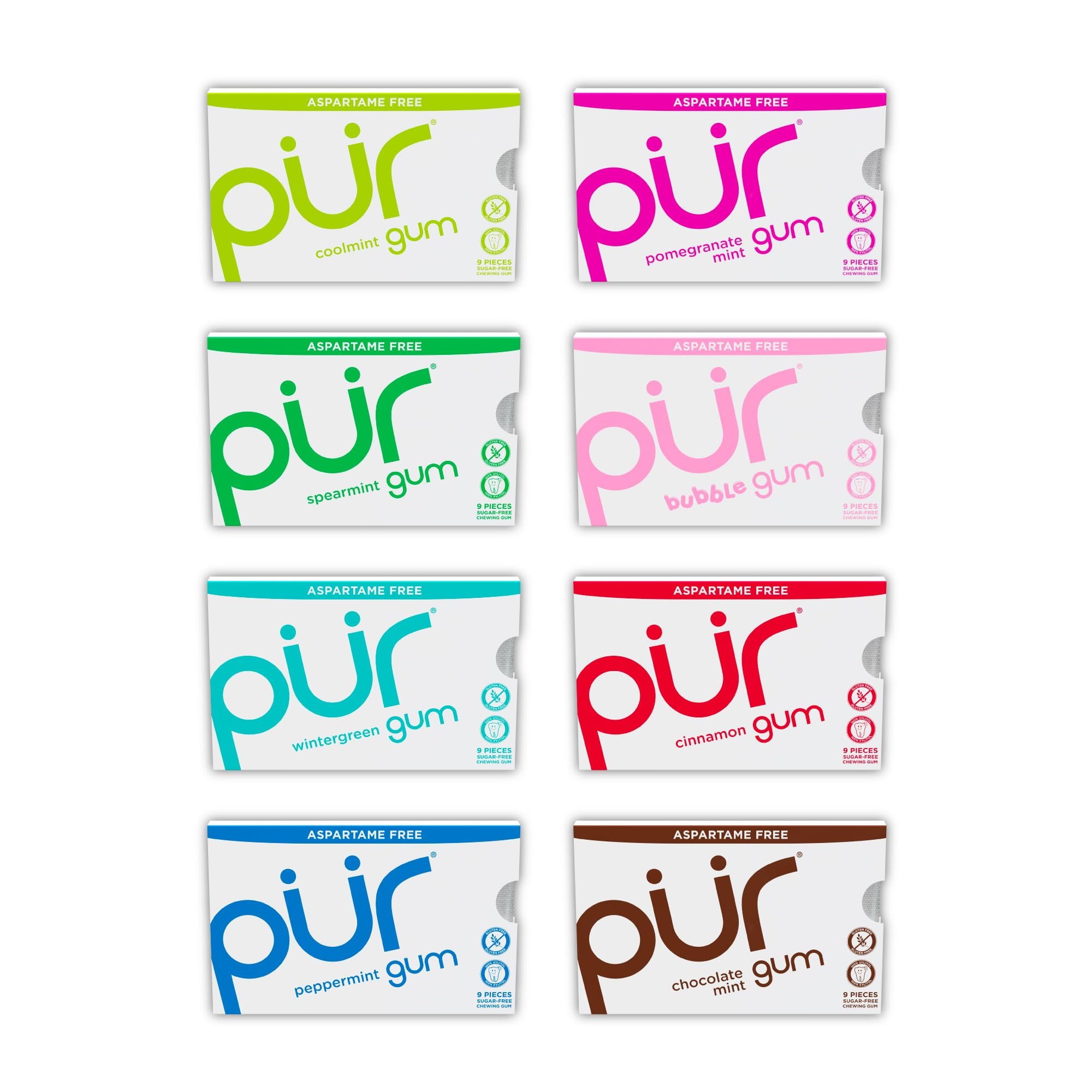 PUR Gum | Aspartame Free Chewing Gum | 100% Xylitol | Natural Flavored ...