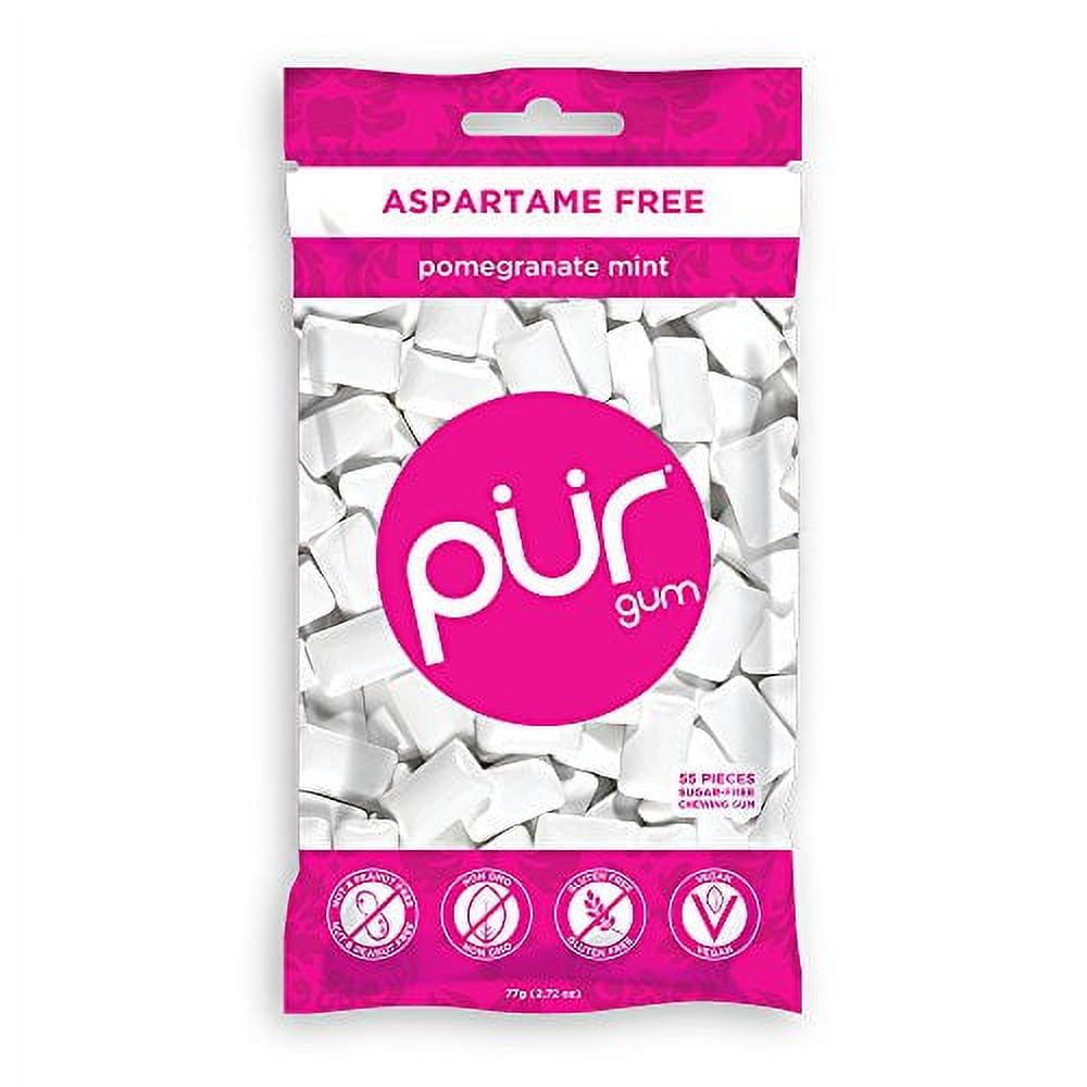 PUR Gum Sugar Free Chewing Gum with Xylitol, Aspartame Free + Gluten ...