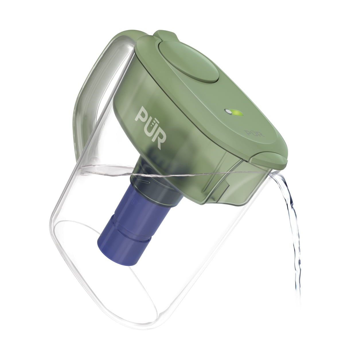 PUR PLUS 11 Cup Water Pitcher with Lead Reducing Filter, W 9.6" x H 10. ...